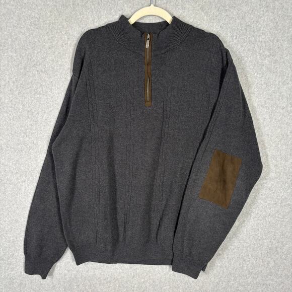 Alex Cannon | Sweaters | Alex Cannon Sweater Mens Charcoal Xl Elbow ...